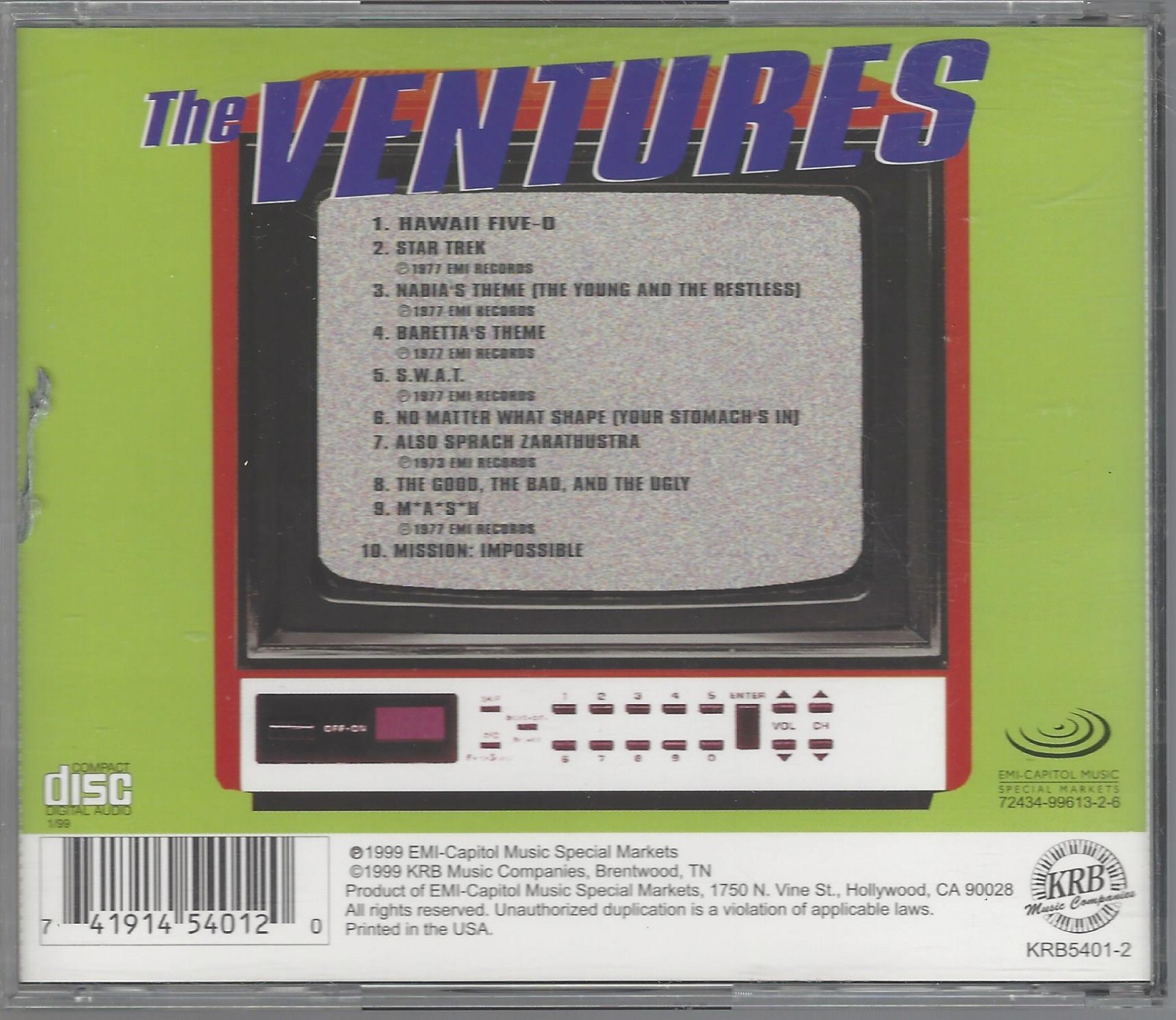 The Ventures (CD, 1999, KRB Music) Very Hard to Find CD, VG+ | eBay