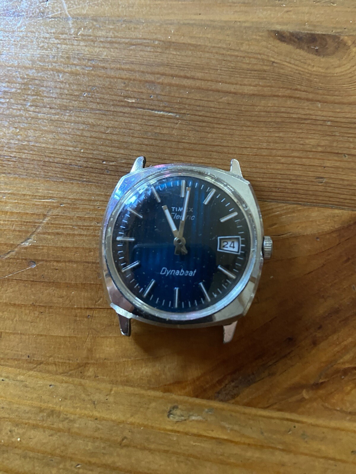 Rare Vintage TIMEX Men’s Electric Dynabeat Blue Dial… - Gem
