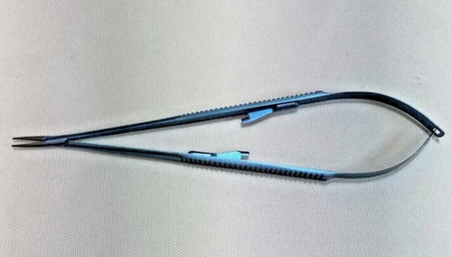 Scanlan Titanium Jacobson Micro Needle Holder Flat Handle Diamond Dust ...
