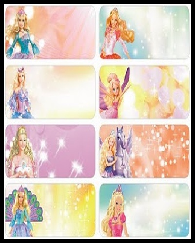 Barbie Name Stickers