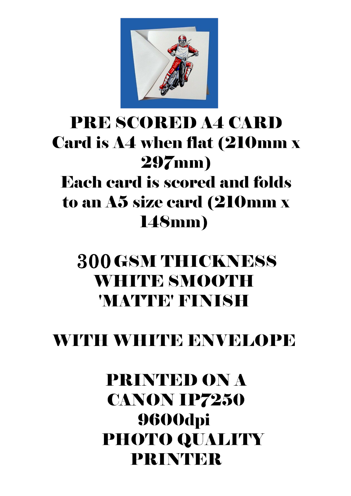 Speedway Santa & Snowman Christmas Card with envelope. | eBay UK