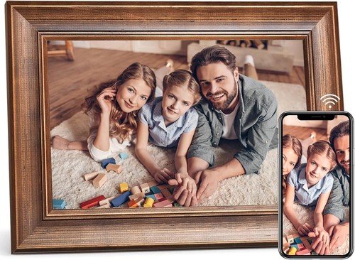 10-Inch Digital Smart Picture Frame with WiFi, HD IPS Screen, 16GB ...