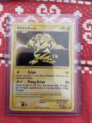 Carte Pokémon : Elektek 128/127 Platine Base Français | eBay