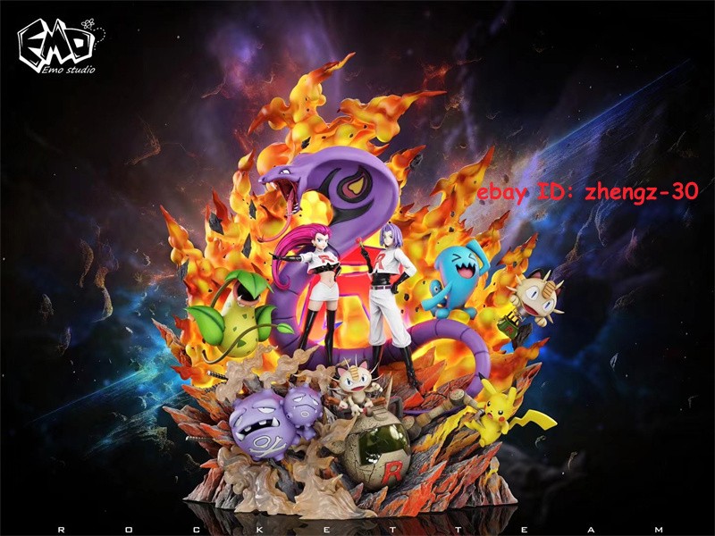 H50CM Emo Studio Team Rocket Resin GK Statue Figure Model Collectibles ...