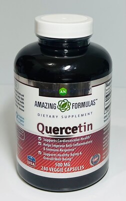 Amazing Formulas Quercetin 500 mg 240 Veggie Capsules Dietary ...