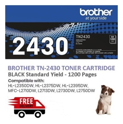 Brother TN2430 Genuine Toner Cartridge HL-L2350DW L2375 L2395 MFC-L2710 ...