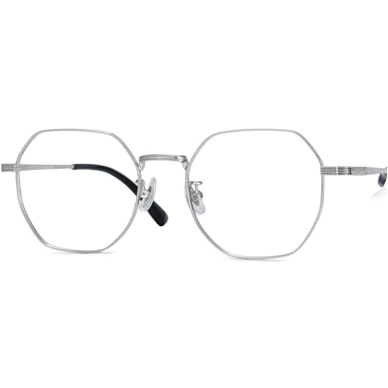 Oversized Hexagon Glasses Metal Eyeglass Frame groß brillengestell ...
