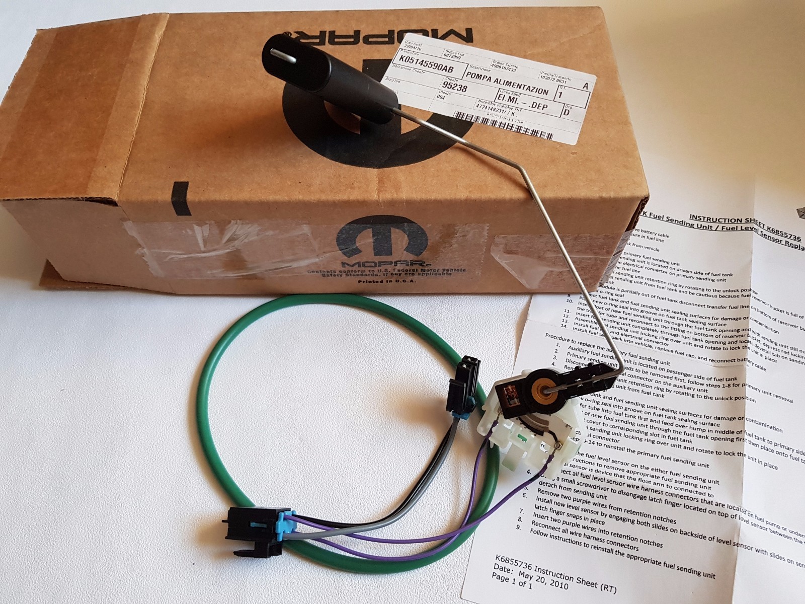 NEW OEM MOPAR FUEL LEVEL SENDING UNIT JEEP GRAND CHEROKEE 2011-2014 3 ...