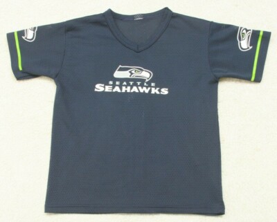 NFL Seattle Seahawks Blue Graphic Tee T-Shirt Top Short Sleeve V-Neck ...