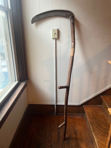 Vintage Antique 60” Long W/ 20” Blade Scythe Farm Sickle Hay Tool | eBay