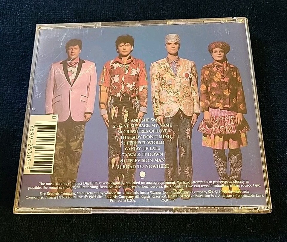 Talking Heads : Little Creatures Audio CD 1985 Sire Records with Road ...