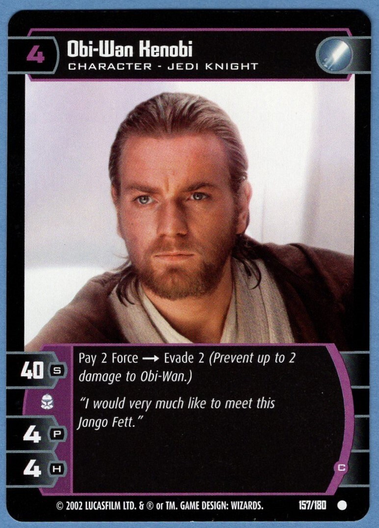 2002 Star Wars Trading Card Game Obi-Wan Kenobi 157/180 TCG | eBay
