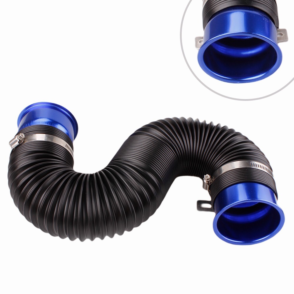 Universal 3'' Flexible Car Cold Air Intake Hose Filter Pipe Telescopic ...
