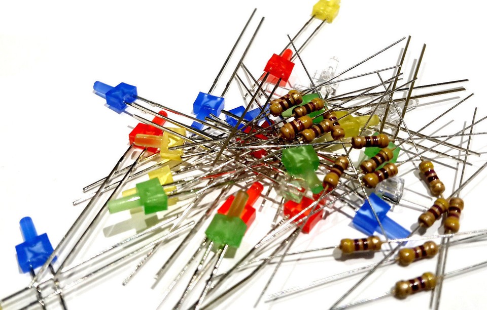 Led 2mm Assortment with 7 Colors, Total 200 Pieces Incl. Resistors | eBay