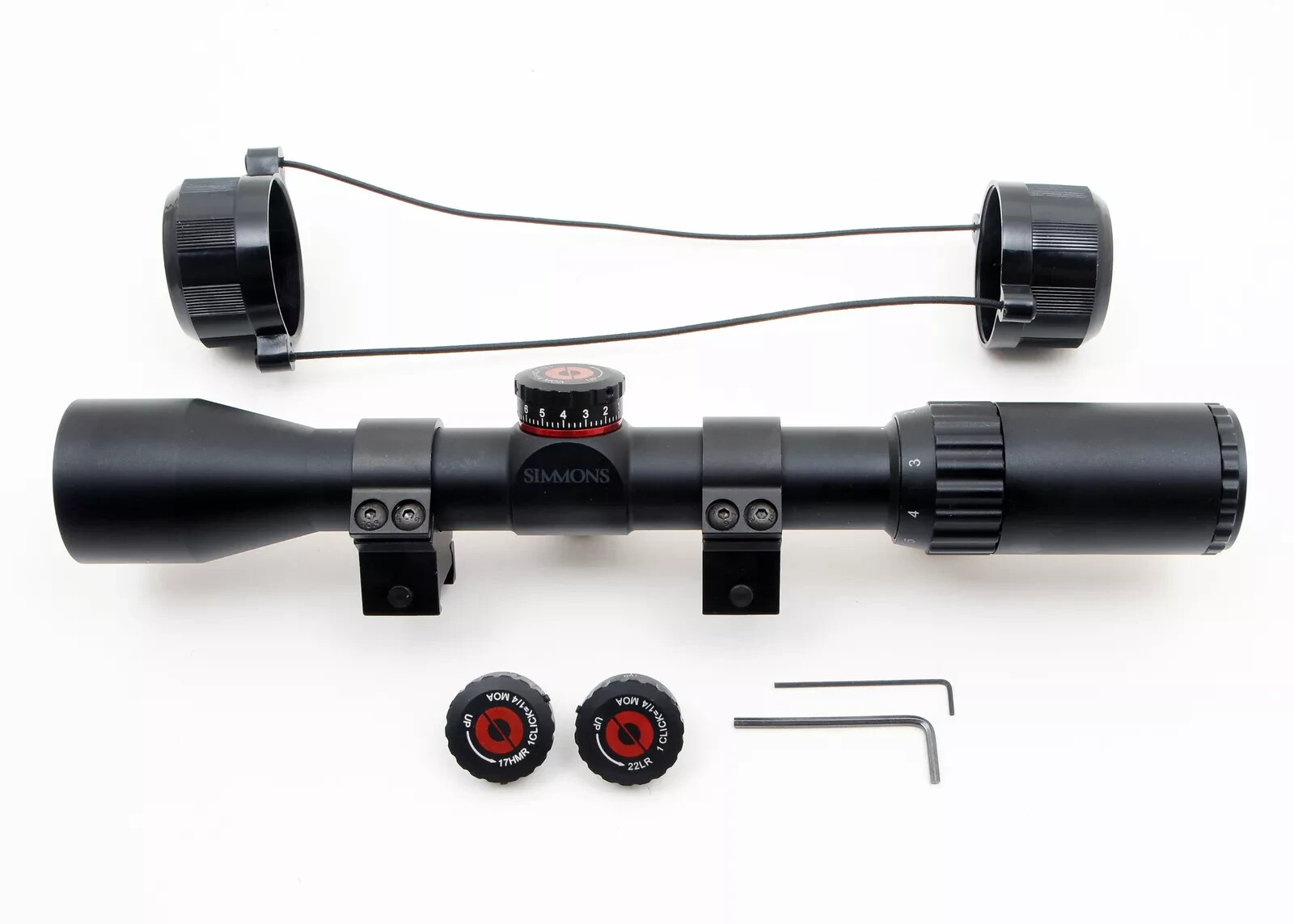 Simmons 2-7x32 Riflescope w/Rings Rimfire Hunting .22 & .17 Waterproof ...