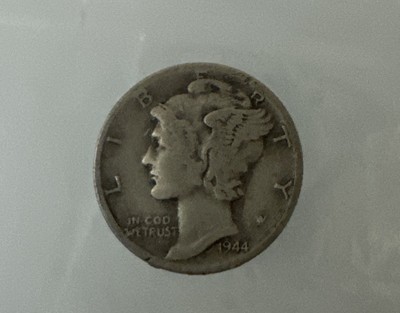 1944 P Mercury Dime 10c US Mint Silver Coin 1944-P #34 BU MS ...