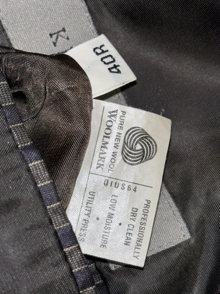 Kenneth Cole Sport Coat Blazer Mens 40R Black Brown Textured Wool 3 ...