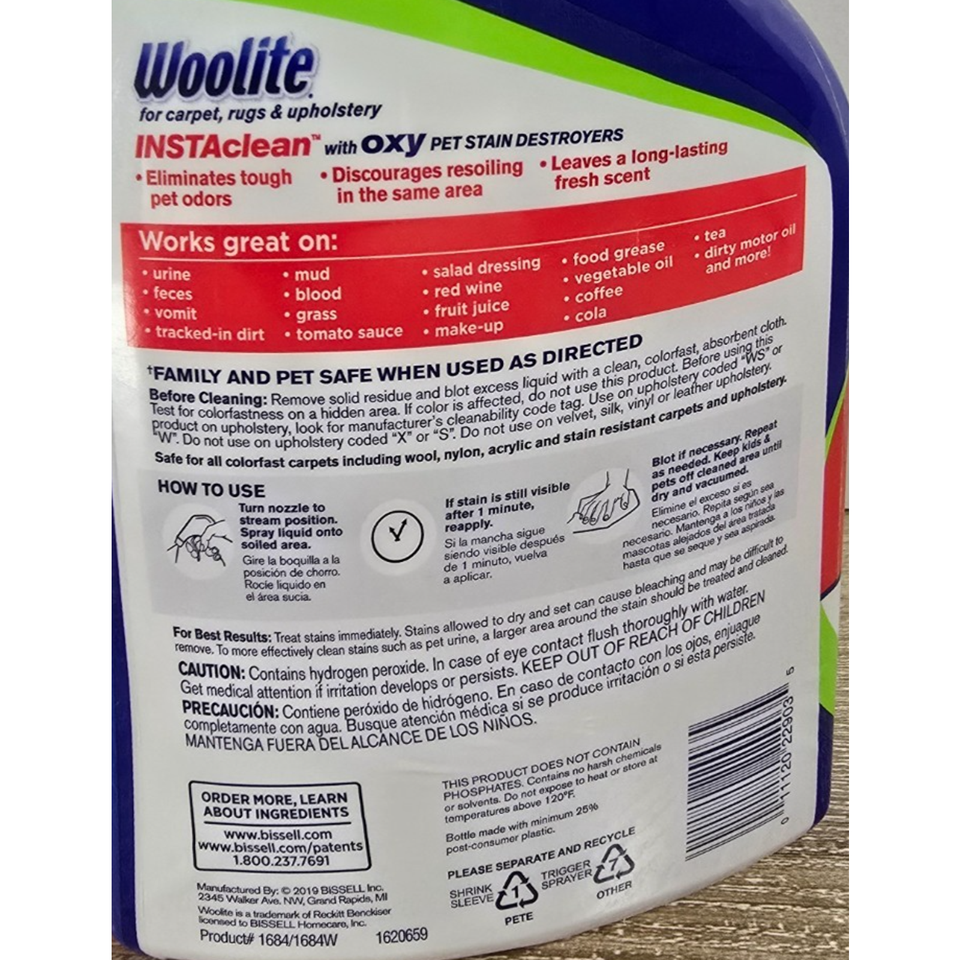 Woolite Instaclean Oxy Pet Stain Remover Spray, 22 Oz | eBay