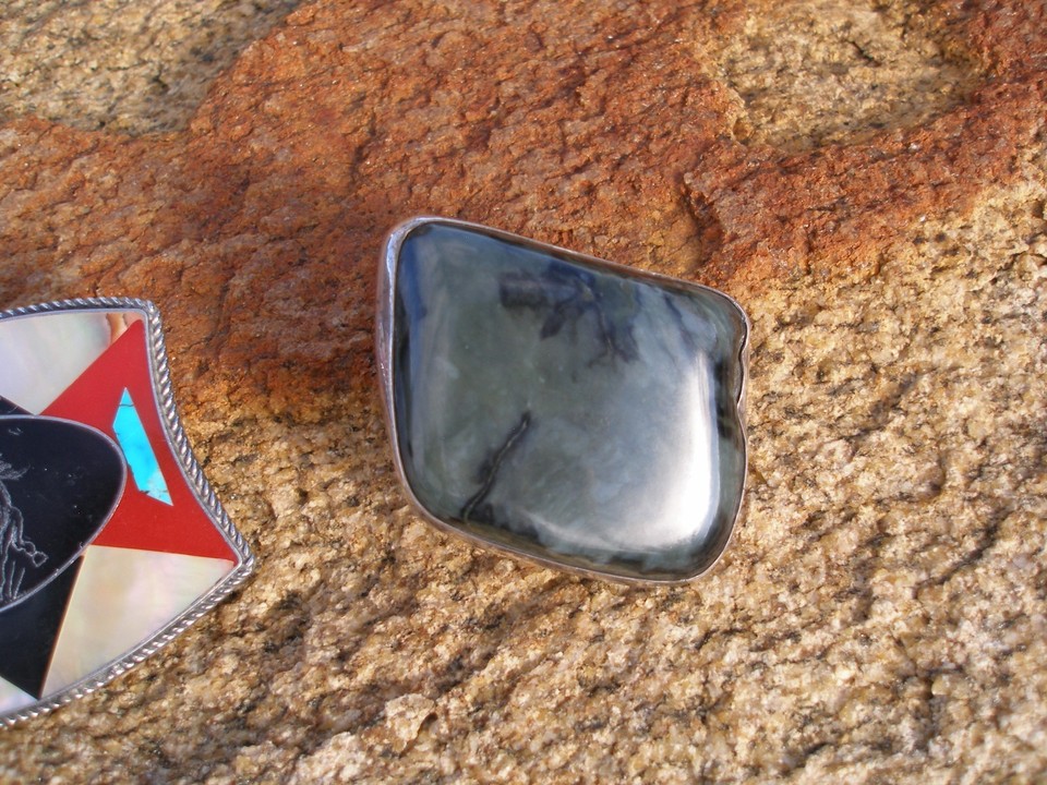 Bundle 2 Native American Navajo Style Southwest Silver Belt Buckles ...