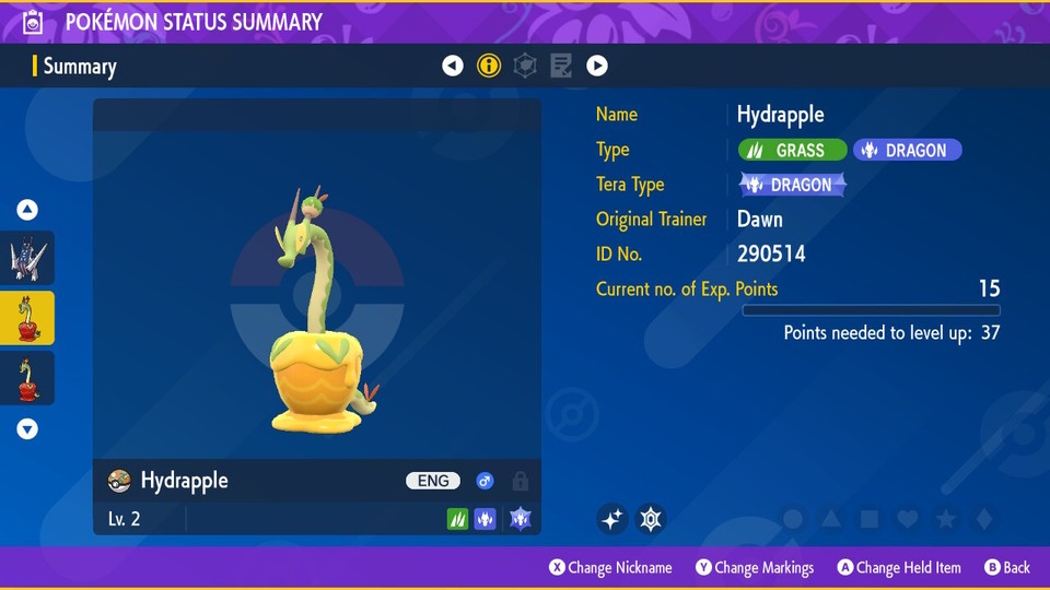 SHINY HYDRAPPLE ⚡ INDIGO DISK DLC ⚡ POKEMON SCARLET VIOLET ⚡ 6 IV ...