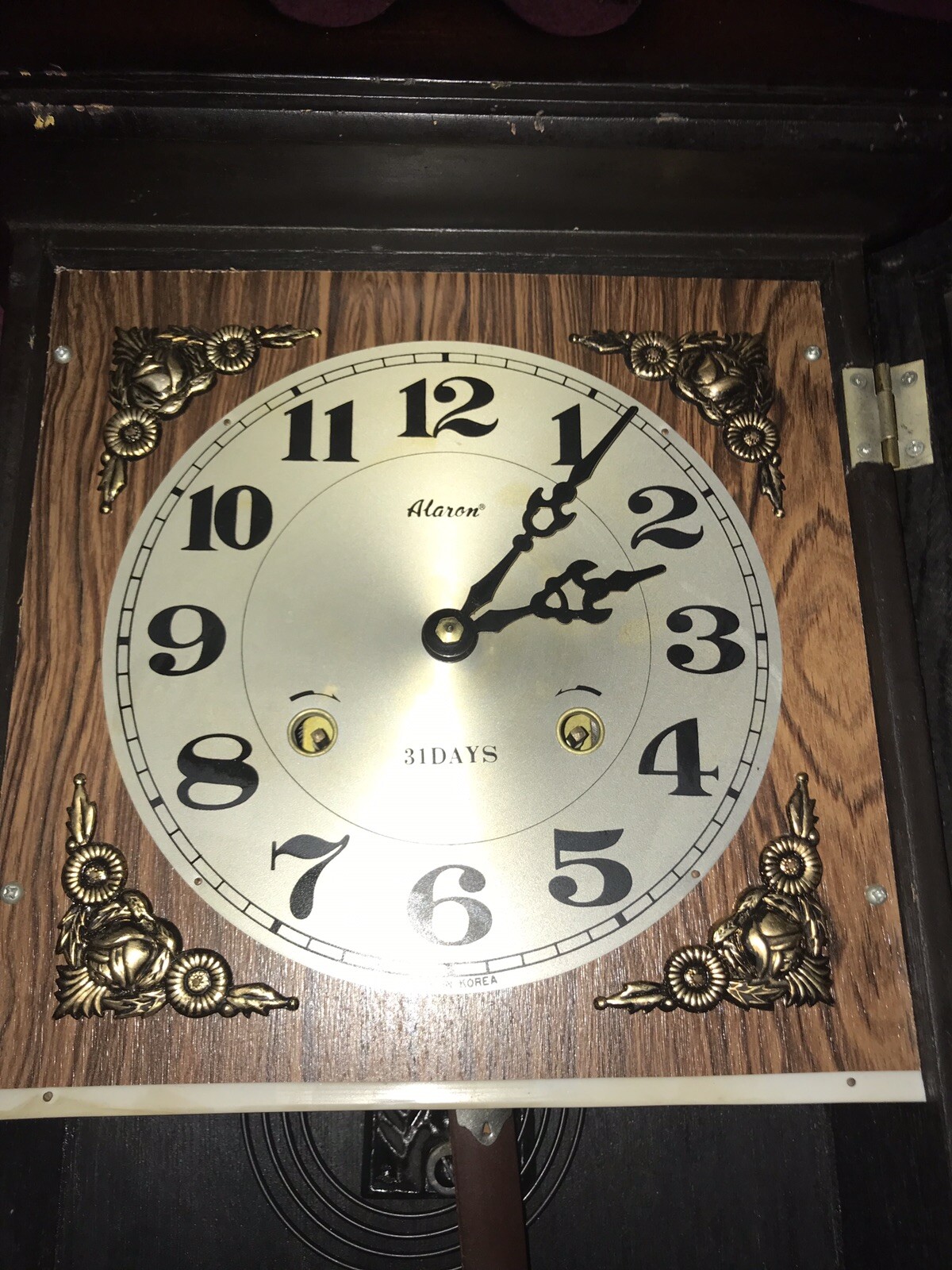 Alaron 31-Day Wall Table Desk Clock Pendulum Yellow Birds Peacock ...