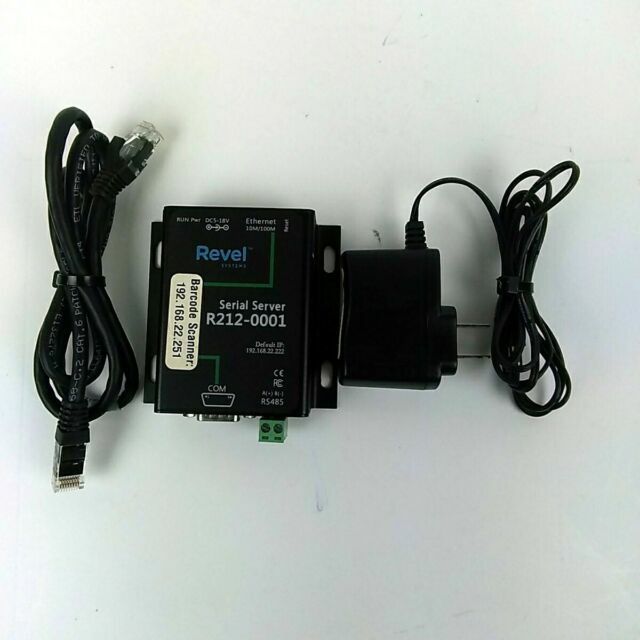 Revel Systems POS Barcode Scanner Serial Server R212 0001 Ethernet Com ...