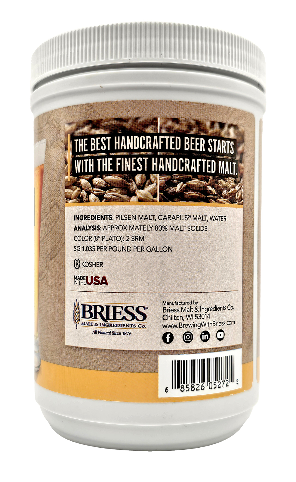 Briess Pilsen Light Liquid Malt Extract 3.3lb for Home Brew Beer Making ...