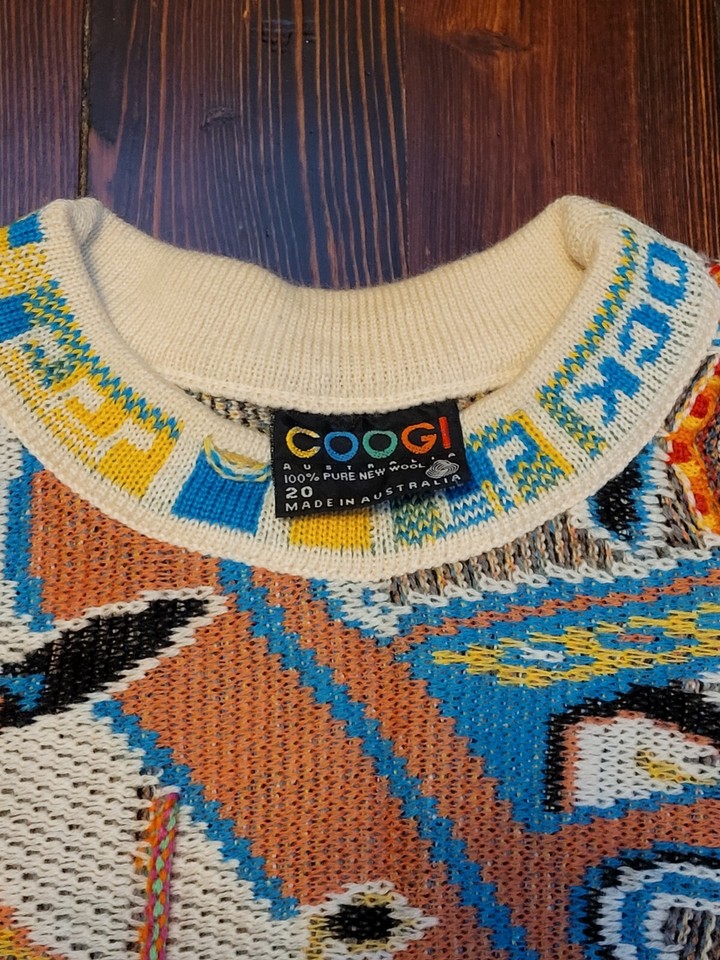 Coogi Australia Sweater Tag Size 20 Fits Large Check Measurements | eBay