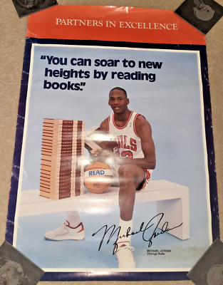 RARE 1980'S MICHAEL JORDAN CHICAGO BULLS NBA BASKETBALL 17.5 X 25 ...