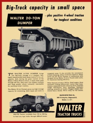1947 Walter Trucks NEW Sign 30" x 40" XXL Size - 20 Ton Dumper ...