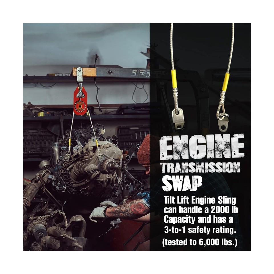 Oberg Tilt Lift - Engine Hoist Sling | No Chain Hoist Hassle | 1 Ton ...