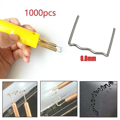 1000PCS Standard Pre Cut 0.8mm Flat Hot Staple for Plastic Stapler ...