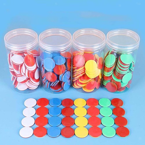 100x Math Bingo Chips Portable Two Color Counters for Home Classroom ...