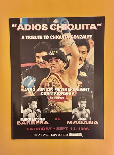 Boxing Program Marco Antonio Barrera vs Jesse Benavides 1996 | eBay