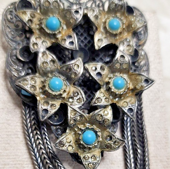 VINTAGE 1910s 1930s FILIGREE CLOTHING CLIP ART DECO ART NOUVEAU BLUE ...