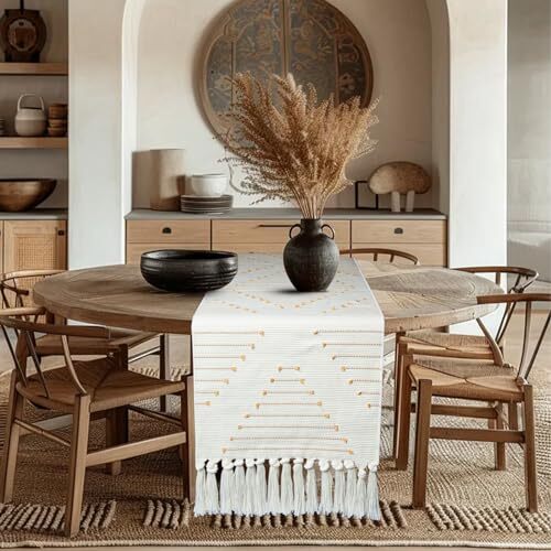 Table Runner Boho - Cotton Woven Coffee Table Runner 48 inches Long ...