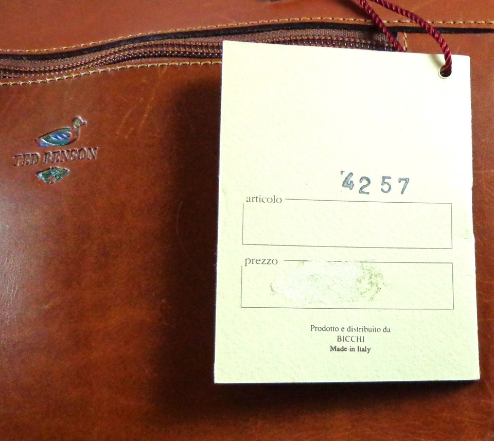 Ted Benson Leatherware Collection Shoulder Bag Made in Italy | eBay