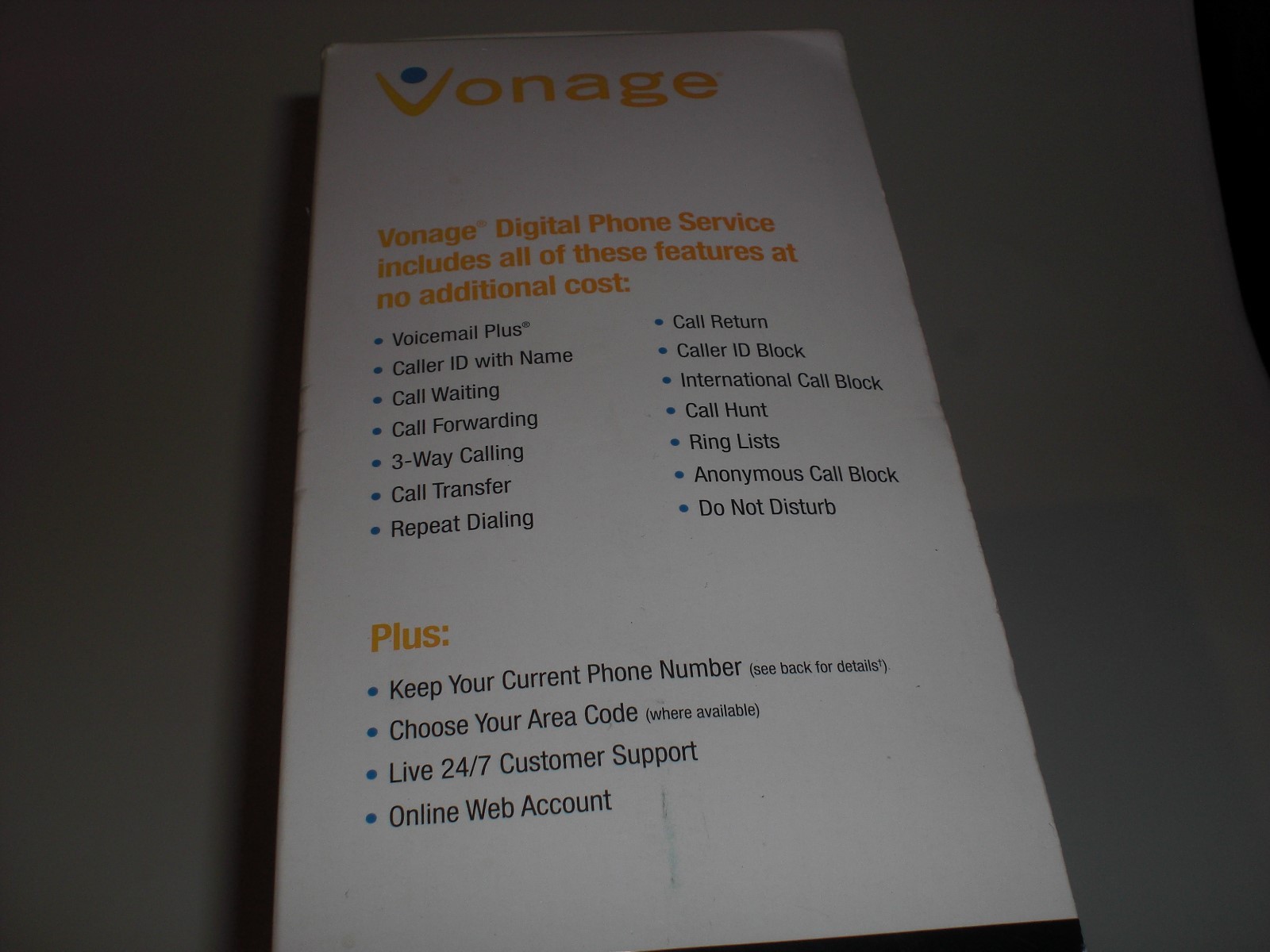 Vonage VDV21-VD Home Digital Phone VoIP Wire 2 Porter Router Internet ...