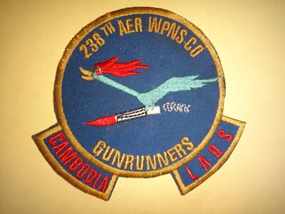 Vietnam War Patch US 238th Aero Weapons Company GUNRUNNERS in CAMBODIA ...