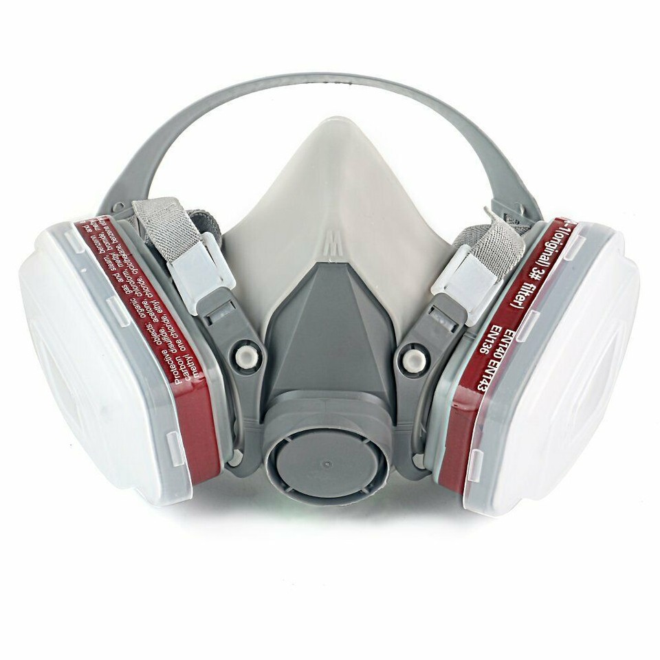 17in1 Half Face Gas Mask Respirator Spray Painting Reusable Facepiece ...