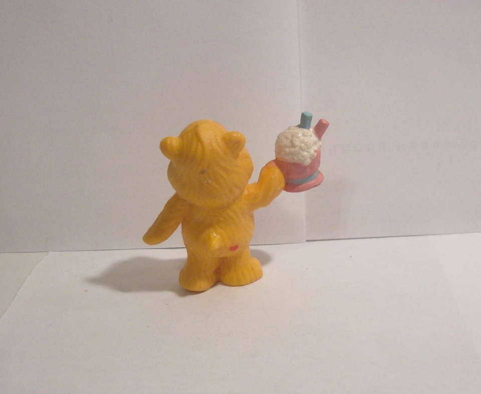 CARE BEARS VINTAGE PVC FIGURE FRIEND BEAR WITH MILK SHAKE SODA FLOAT | eBay