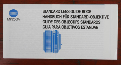 MINOLTA STANDARD LENS GUIDE BOOK SALES BROCHURE/165279 | eBay