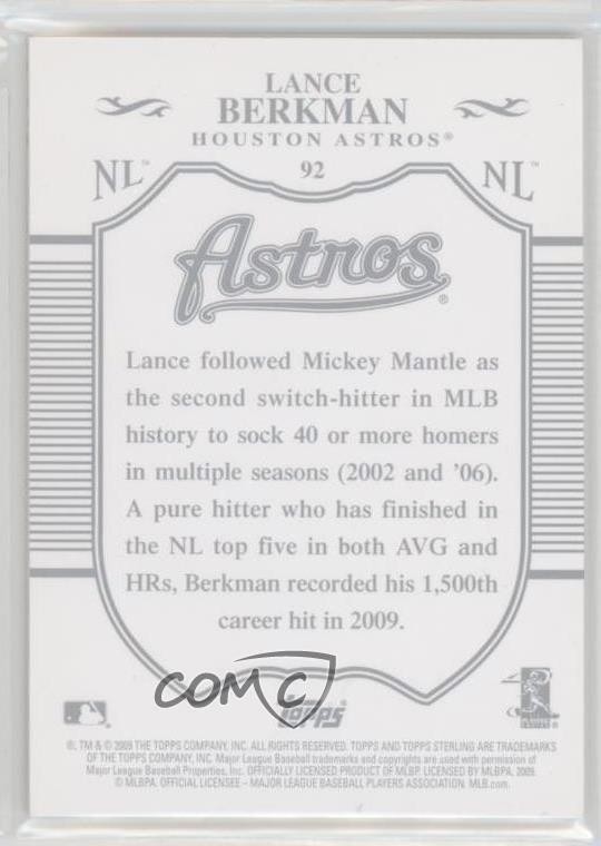 2009 Topps Sterling Framed White 22/50 Lance Berkman #92 n1u | eBay