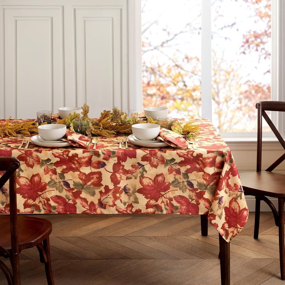 Home Fashions Harvestfestival Fall Printed Tablecloth 60" X 120" Ob | eBay