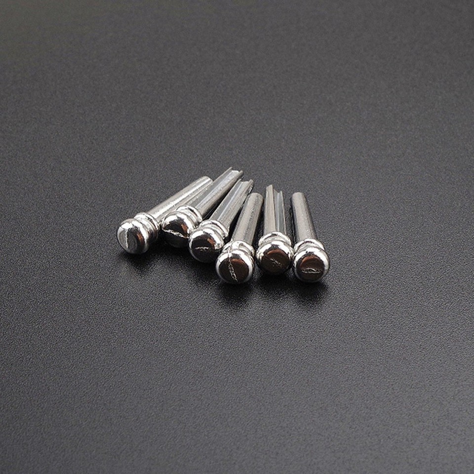 6 Pcs Acoustic Guitar Accessories String Peg Metal Bridge Pegs for ...
