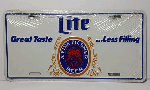 1980s Vintage Miller Lite Beer License Plate Embossed Metal Beer ...