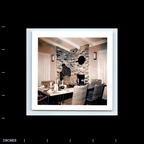 Old Square Photo MAN REAR VIEW FROM BEHIND DINING TABLE | eBay
