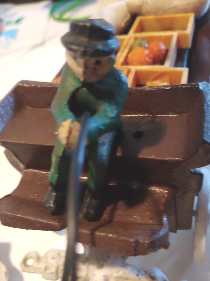 Lot Of 3 Horse Drawn Cast Iron Wagons Barrels,Vegetables & Groceries ...