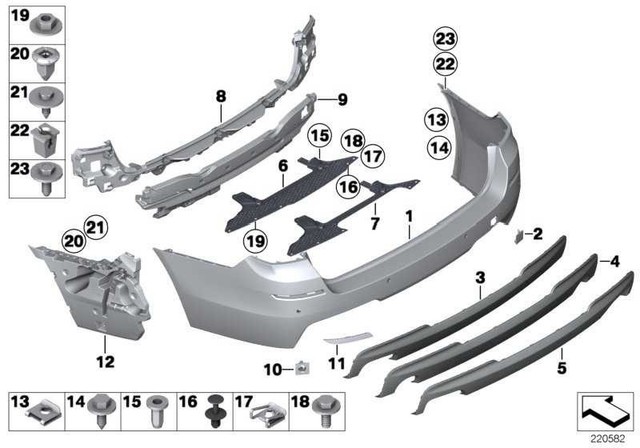 BMW 5 Series F10 Saloon Rear Bumper M Sport Diffuser Twin Exhaust ...