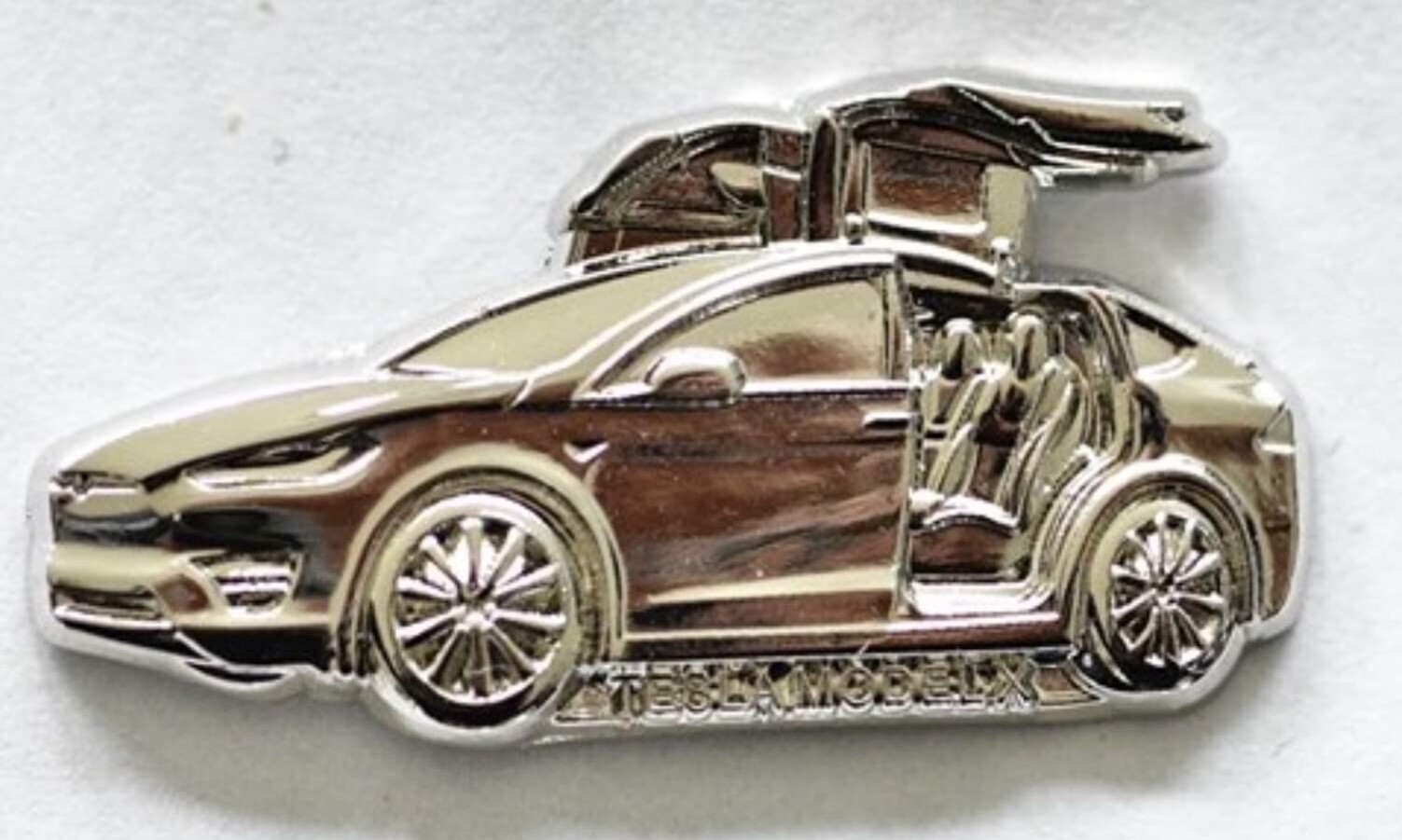 Tesla model X silver metal pins 4sale | eBay